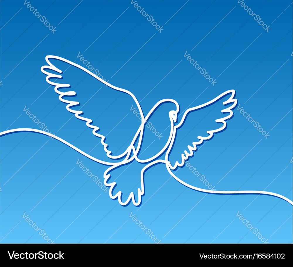 Flying pigeon logo Royalty Free Vector Image - VectorStock