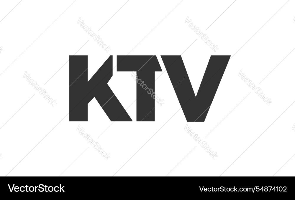 Ktv Logo Design Vorlage mit stark und modern Vektorbild