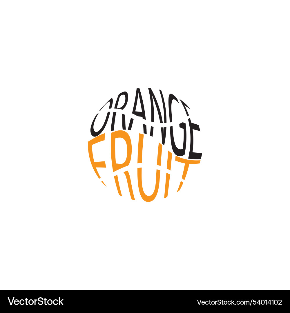 Orange fruit logo icon Royalty Free Vector Image