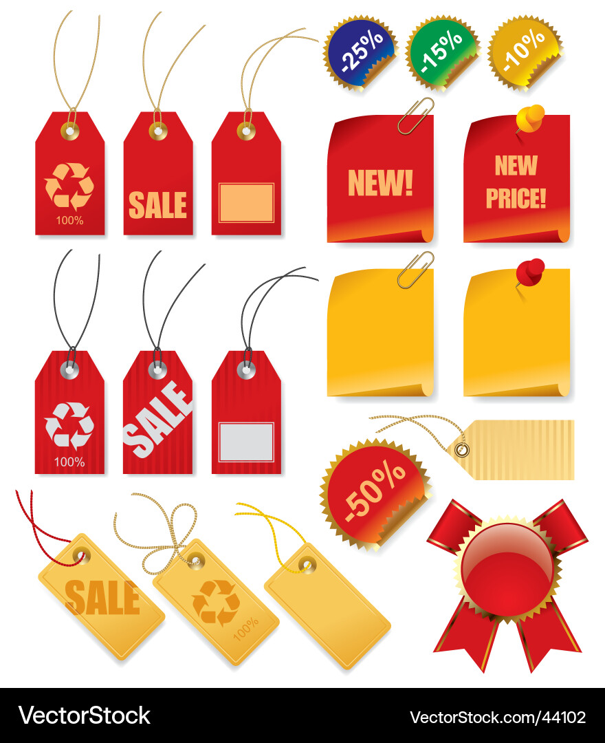 Price Tag Collection Royalty Free Vector Image