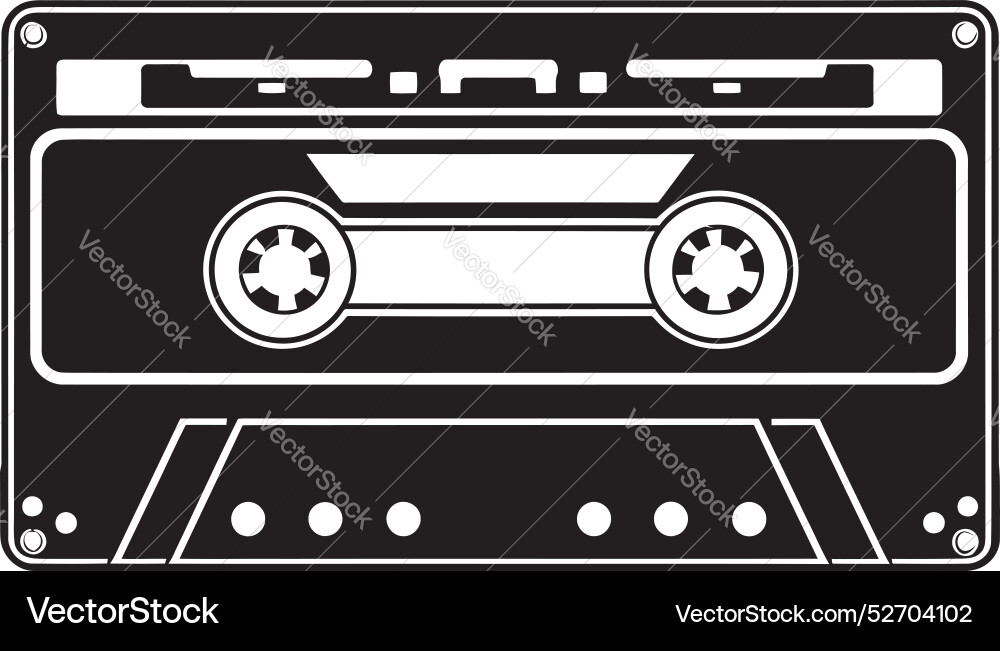 Retro vibes audio cassette tape logo nostalgic Vector Image