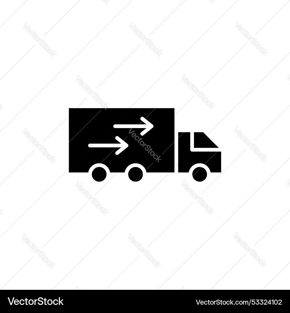 Truck arrow icon isolated on white background Vector Image