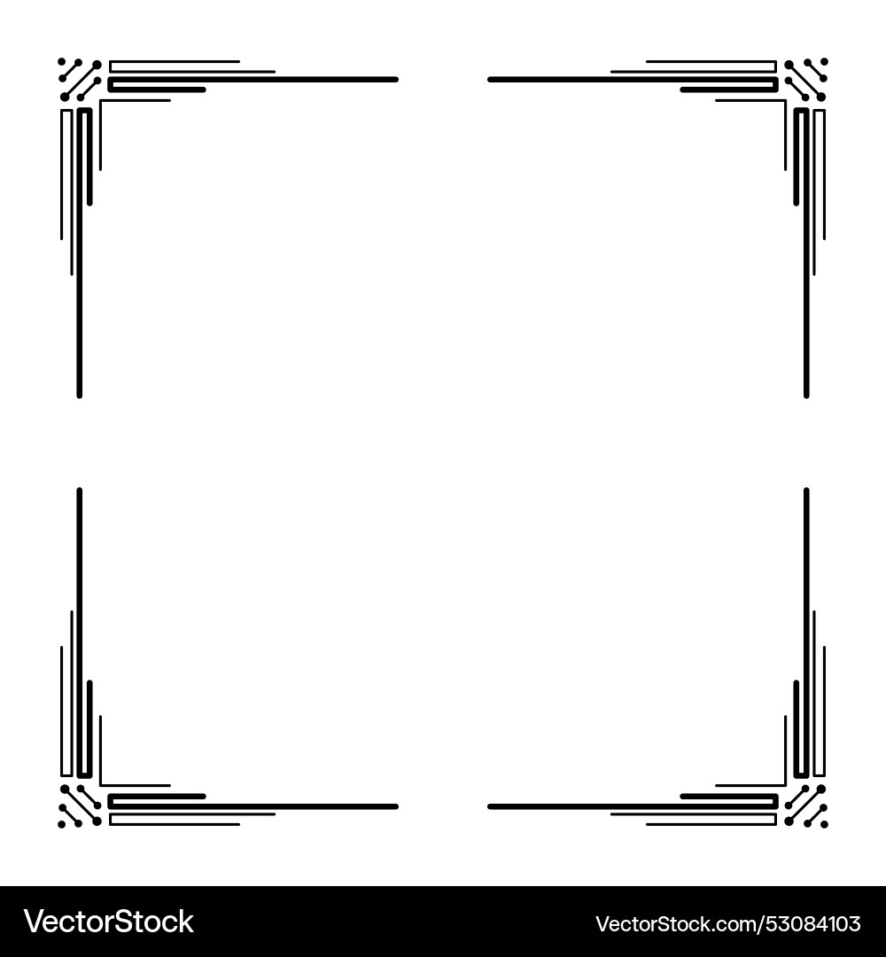 Art deco frame artwork graphic pattern in vintage Vector Image