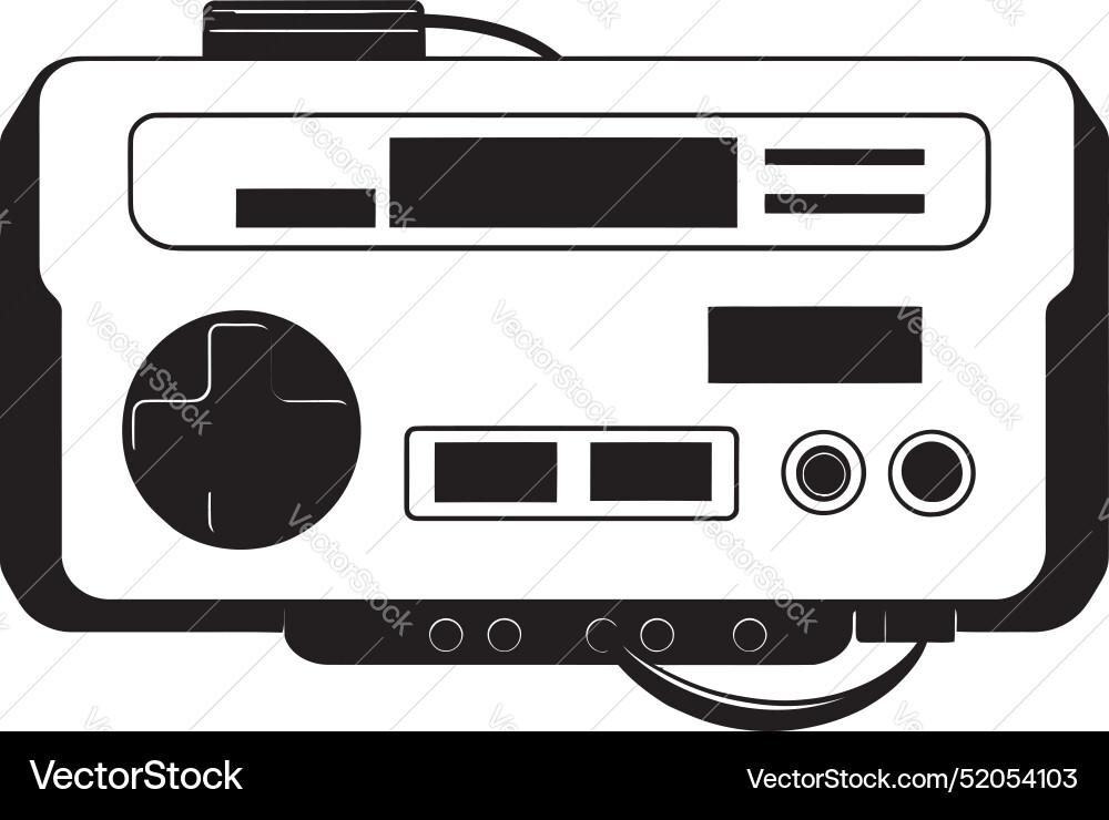 Blast from the past retro gaming device logo Vector Image