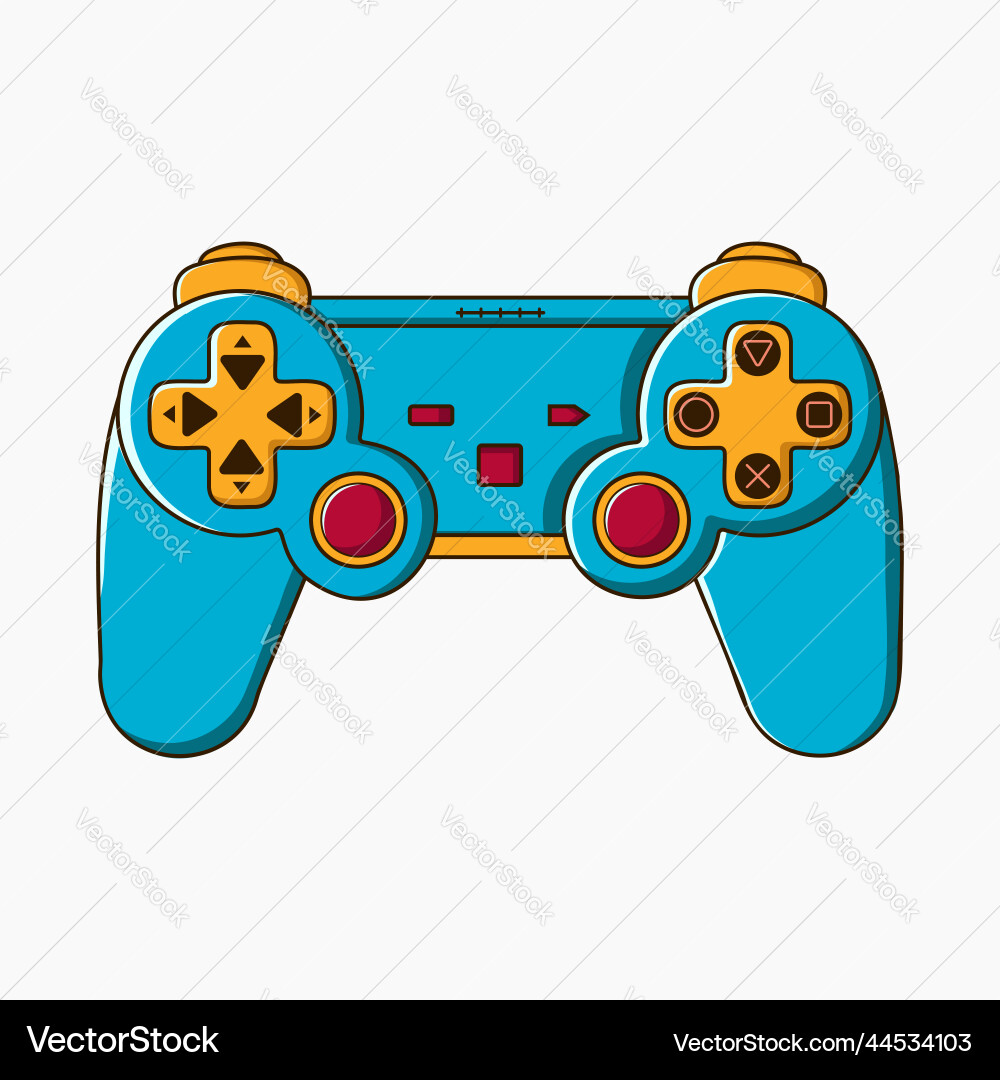Joystick Vector Art Joypad Vector Flat Color Icon. Game Joystick