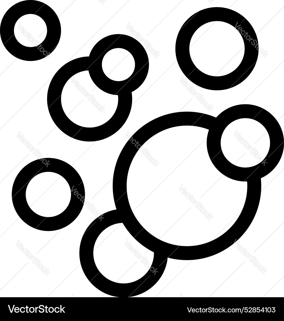 Simple icon of bubbles is floating on a white Vector Image