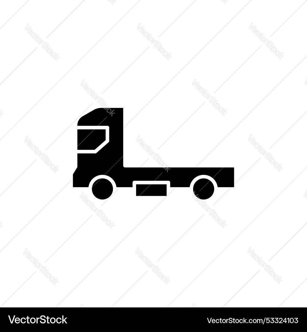 Truck container empty icon isolated on white Vector Image