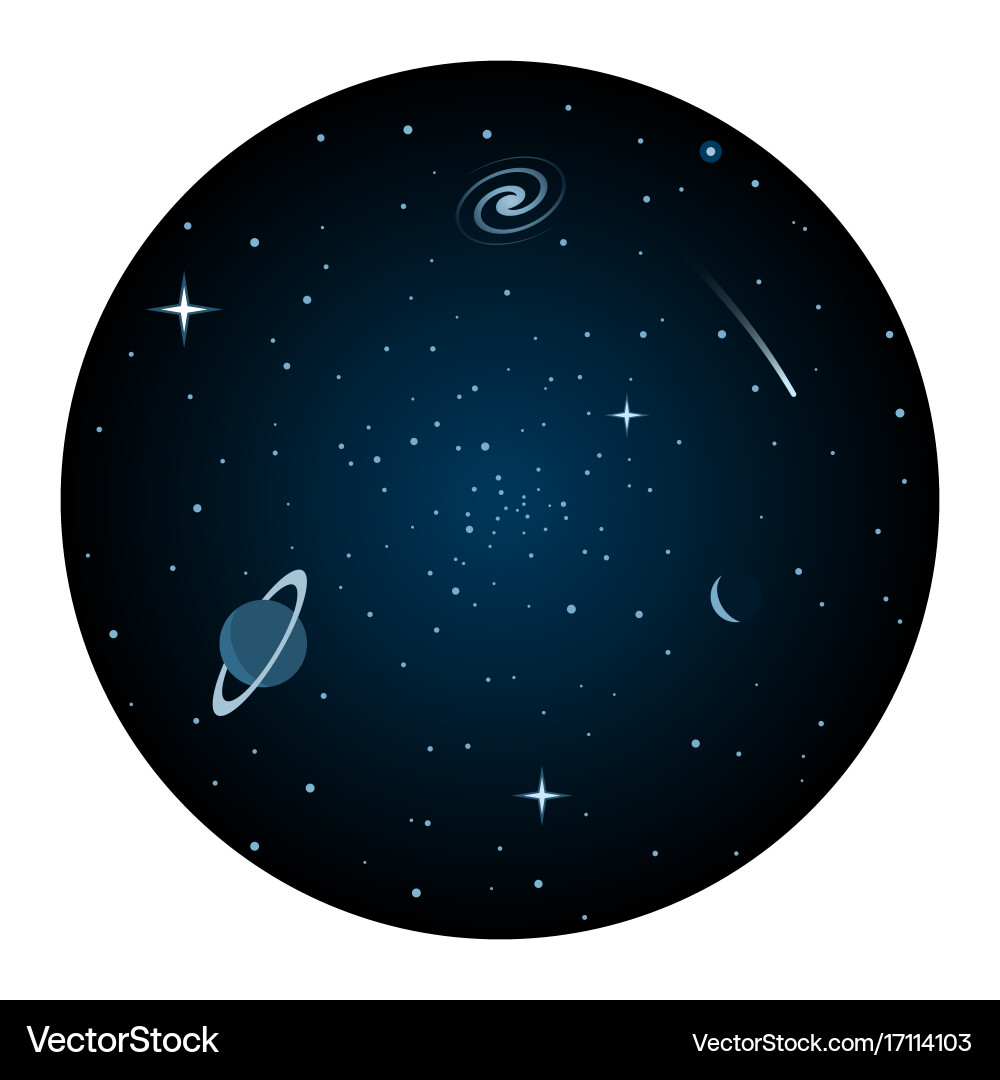 Universe round icon Royalty Free Vector Image - VectorStock
