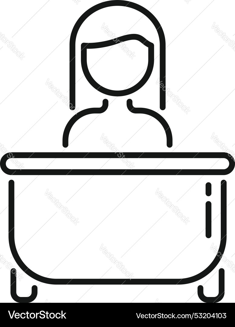 Woman relaxing taking a bath in bathroom Vector Image