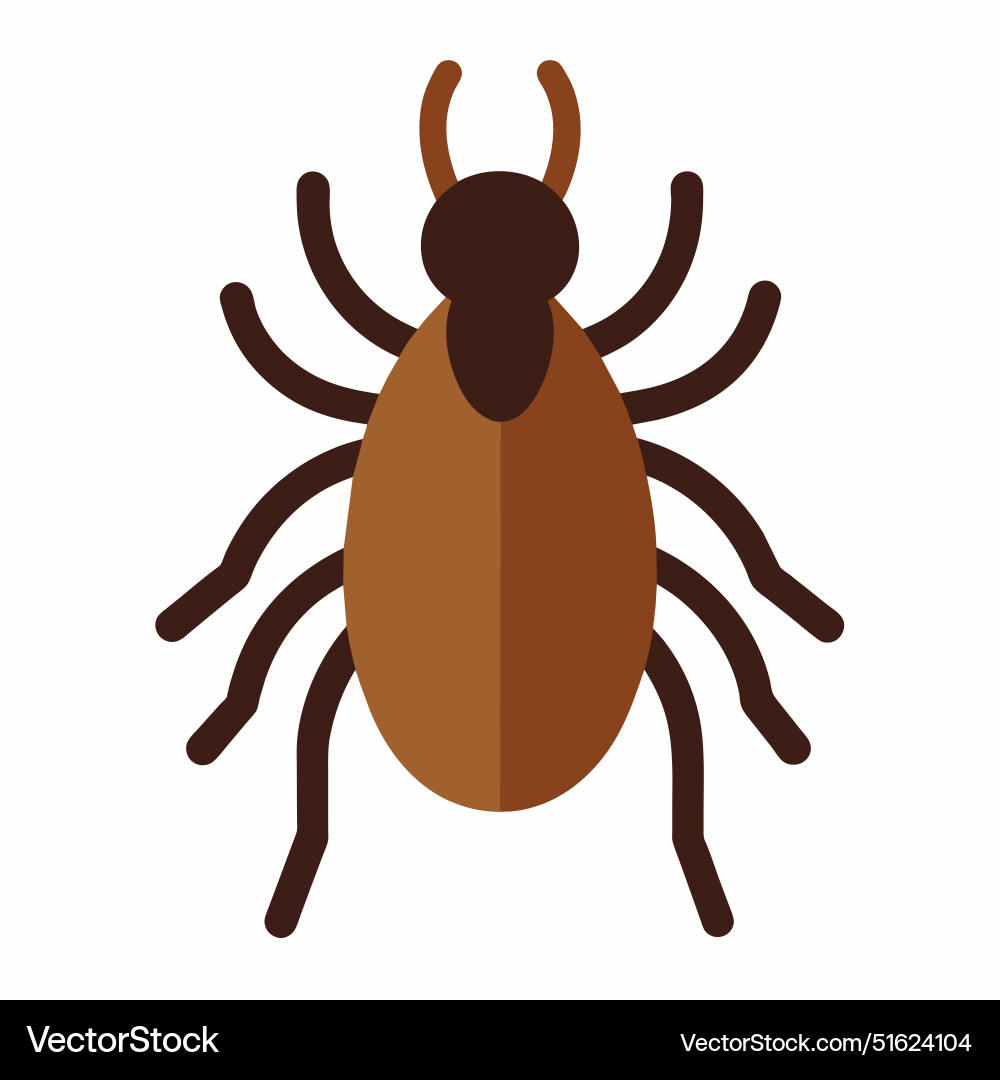 Brown dog tick bug looks icon Royalty Free Vector Image