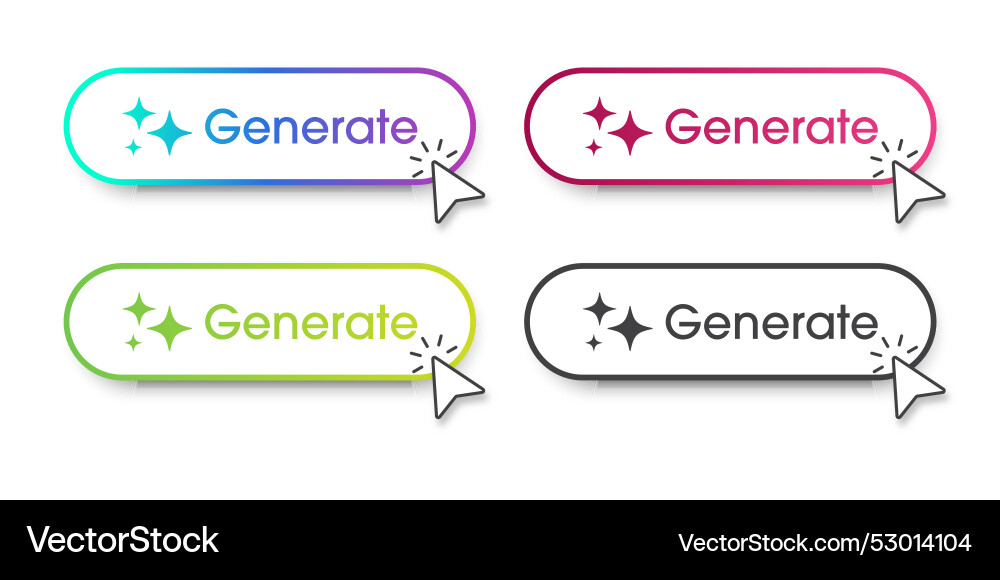 Generieren Sie ai Taste eine Reihe von Tasten Vektorbild