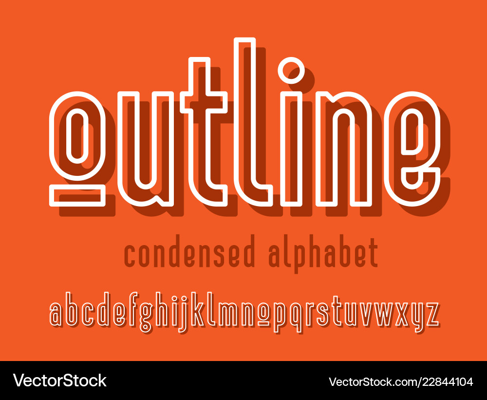 Line alphabet set Royalty Free Vector Image - VectorStock