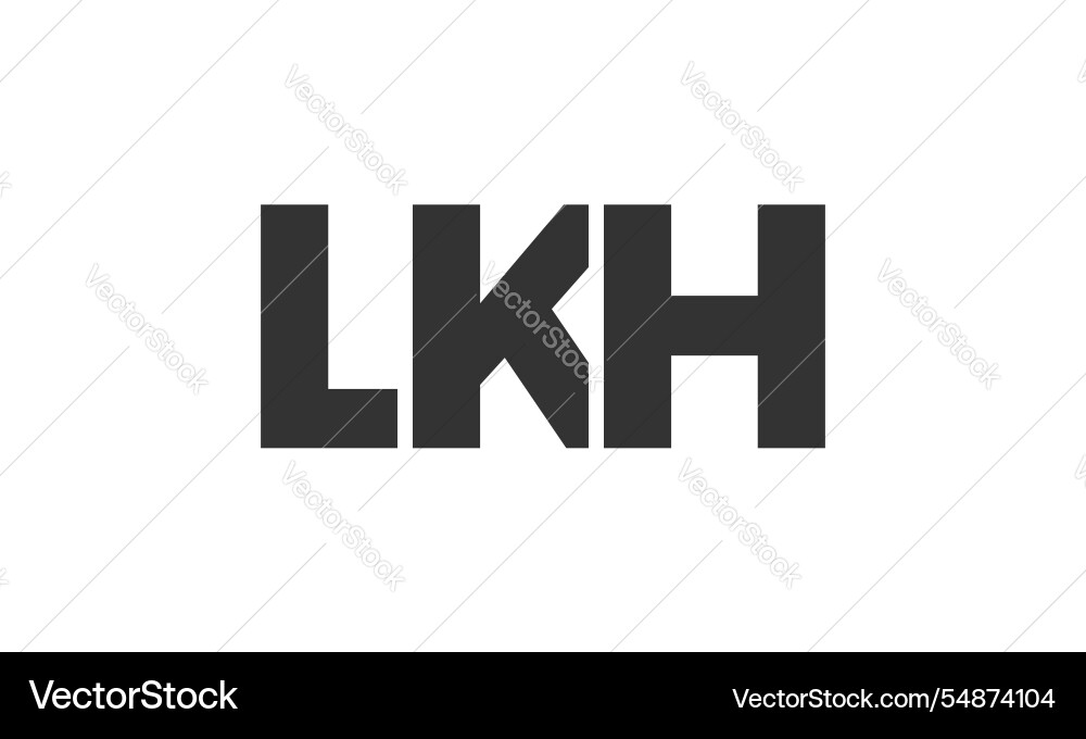 Lkh Logo Design Vorlage mit stark und modern Vektorbild