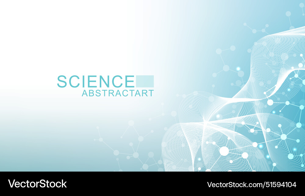 Modern abstract molecules structure for science Vector Image