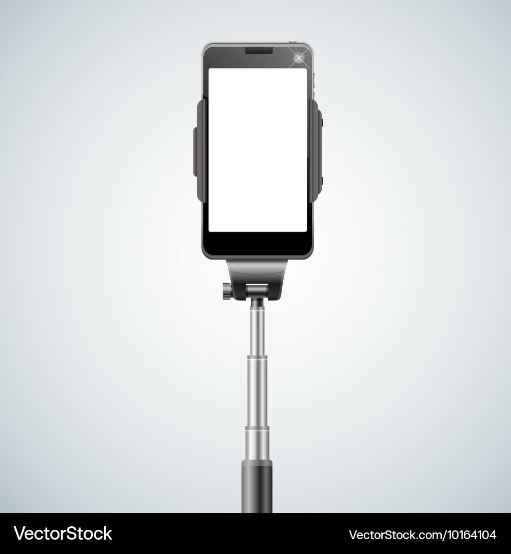Monopod selfie front Royalty Free Vector Image