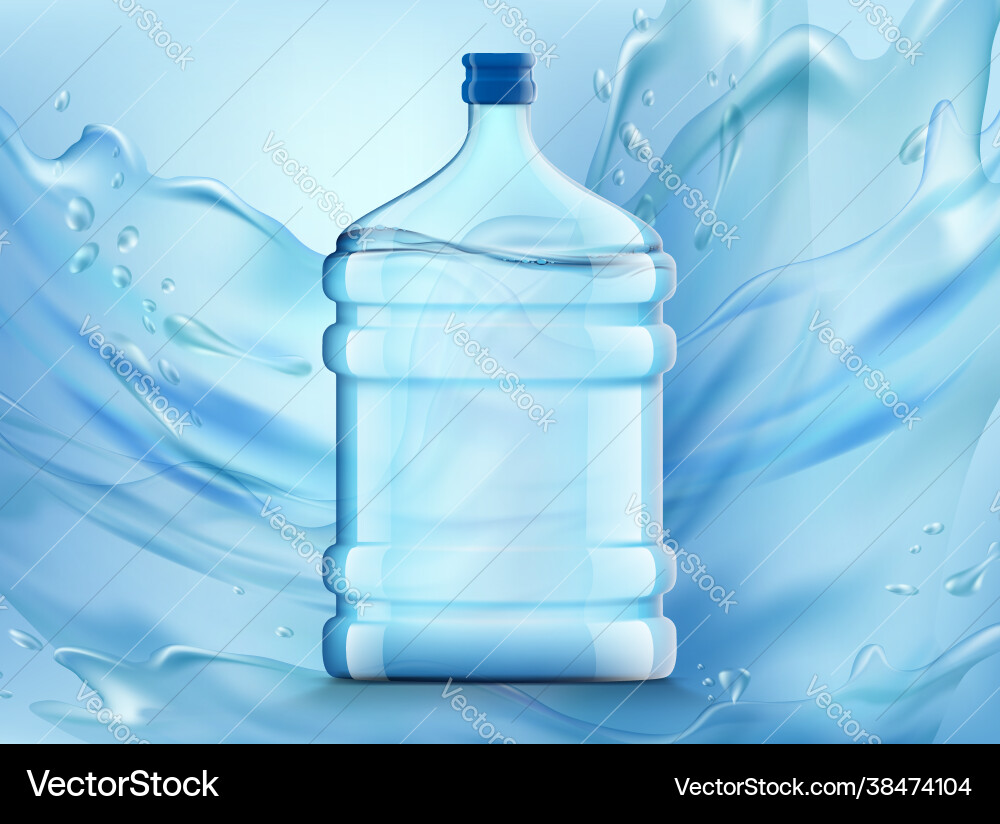 Plastic bottle with clean fresh water Royalty Free Vector