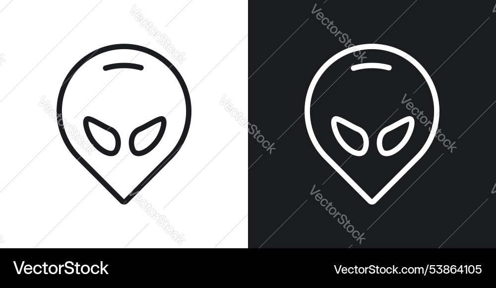 Alien icon set Royalty Free Vector Image - VectorStock
