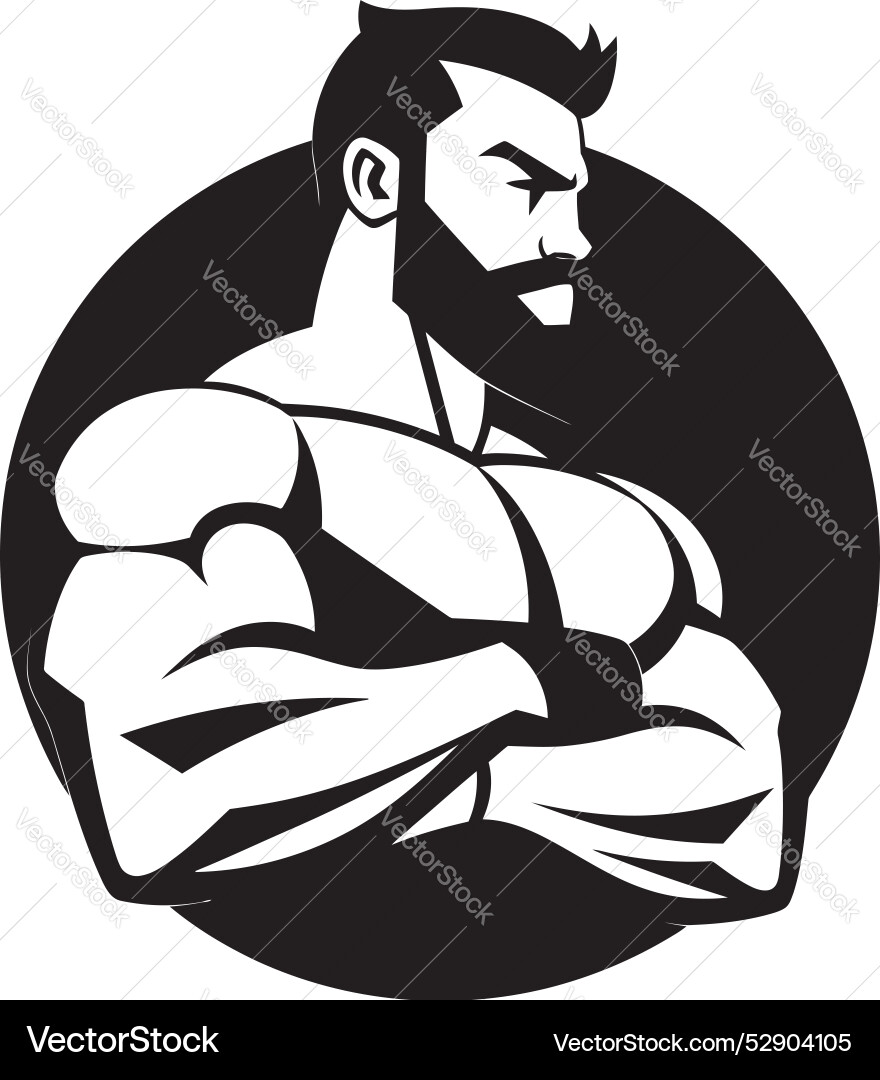 Champions display monochromatic of flexing Vector Image