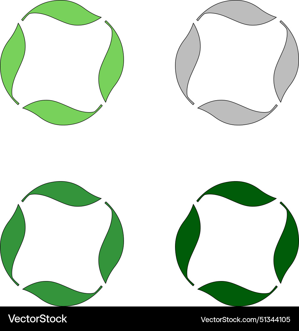 Green leaves sign symbol logo Royalty Free Vector Image