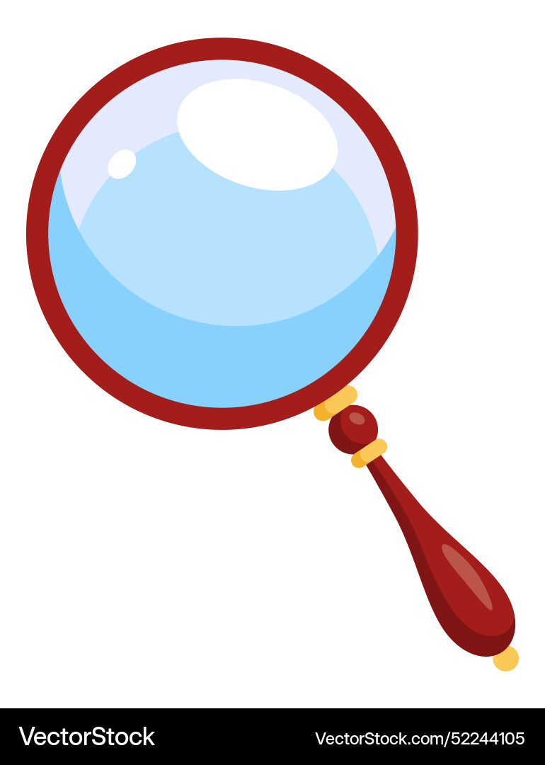 Magnifying glass game icon cartoon ui Royalty Free Vector
