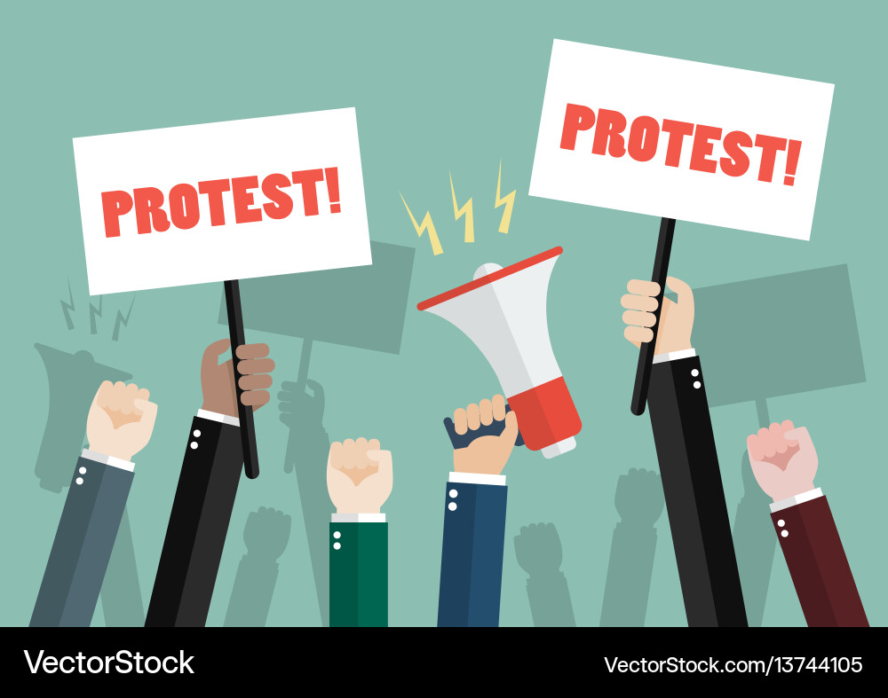 Protest Crowd Demonstration Royalty Free Vector Image