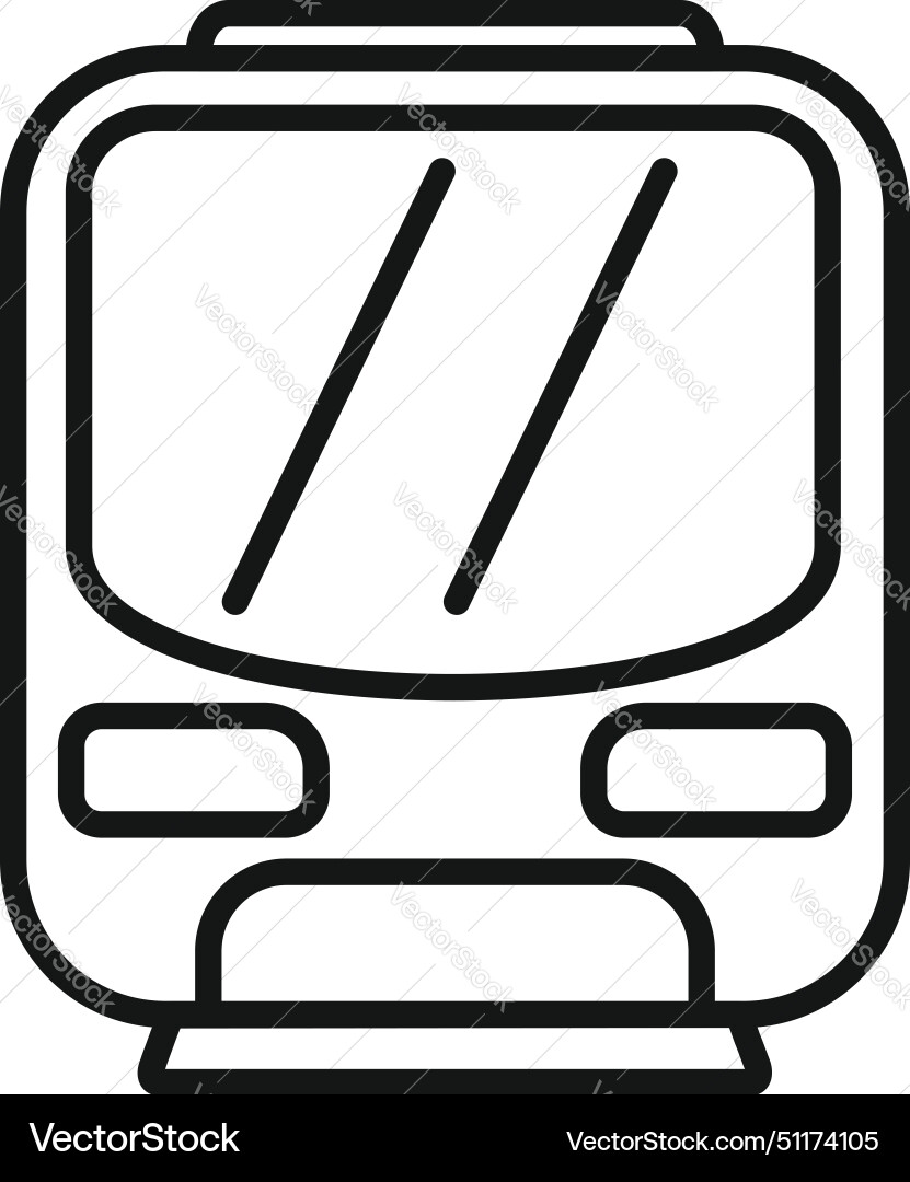 Schnelle U-Bahn-Icon Umriss Schiene Lizenzfreier Vektor