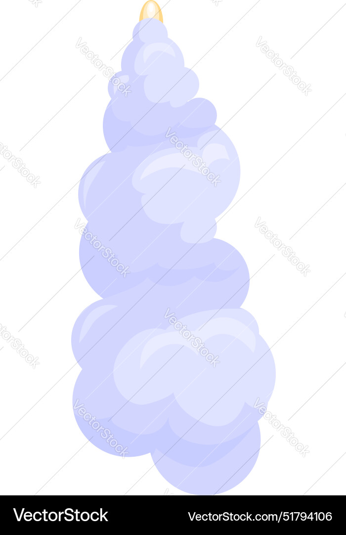 Blue smoke from rocket launch forming a cloud Vector Image