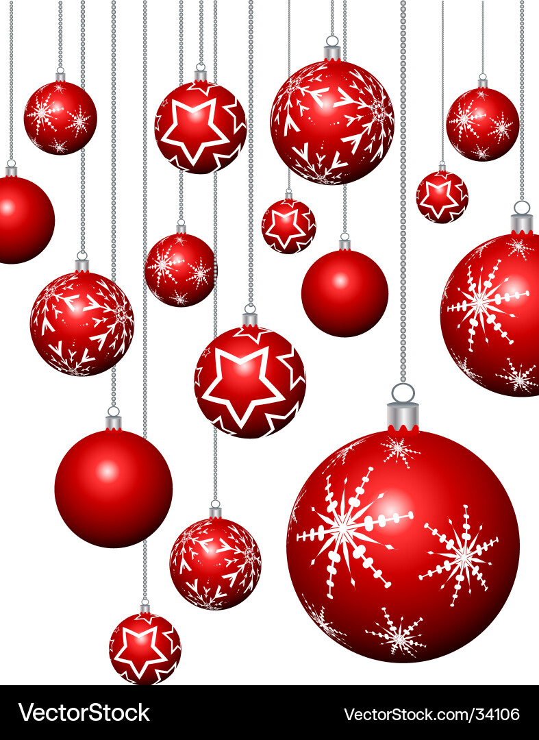 Christmas baubles Royalty Free Vector Image - VectorStock