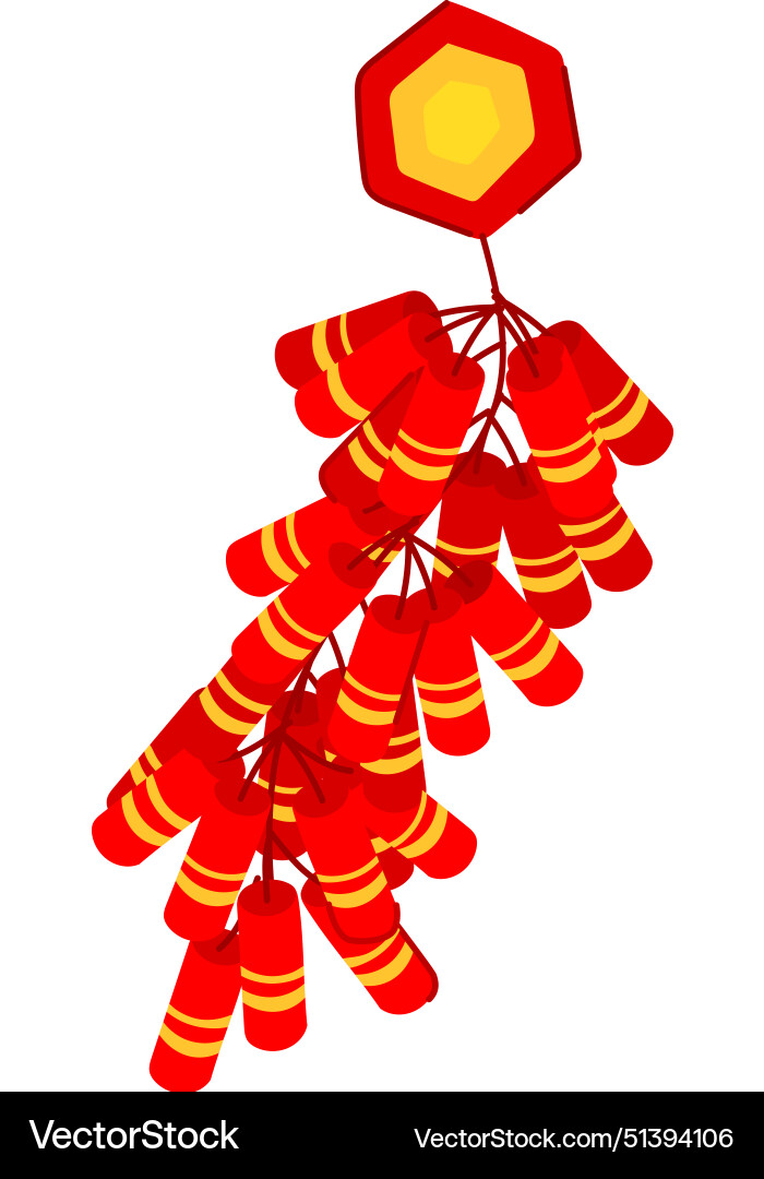 Cny chinese firecracker cartoon Royalty Free Vector Image