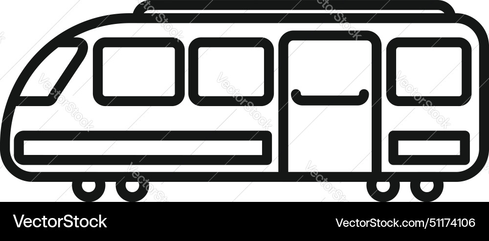Fast transport train icon outline public Vector Image