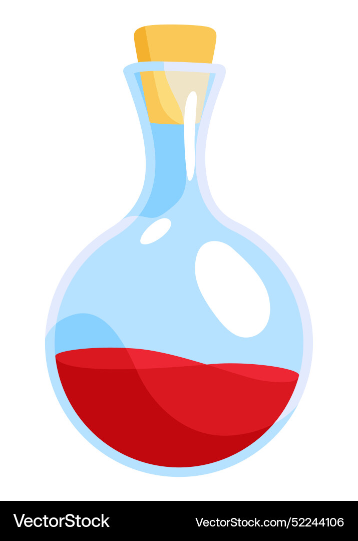 Liquid in the flask game icon cartoon Royalty Free Vector
