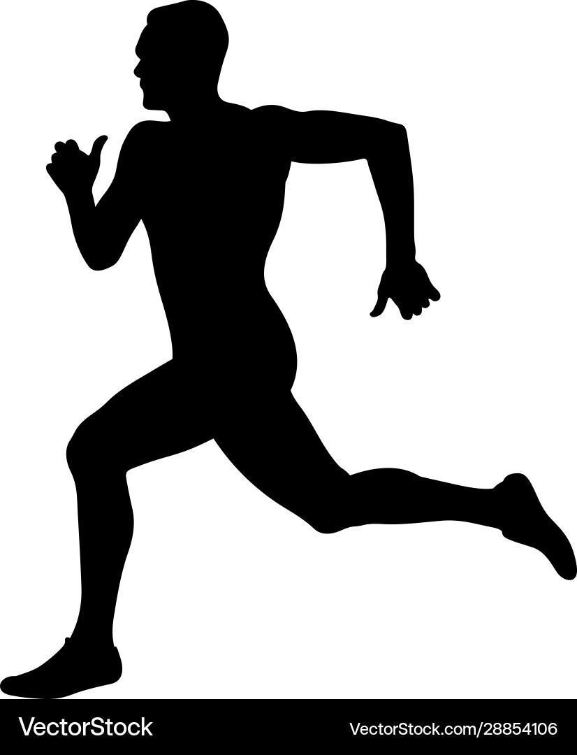 Man runner sprinter Royalty Free Vector Image - VectorStock