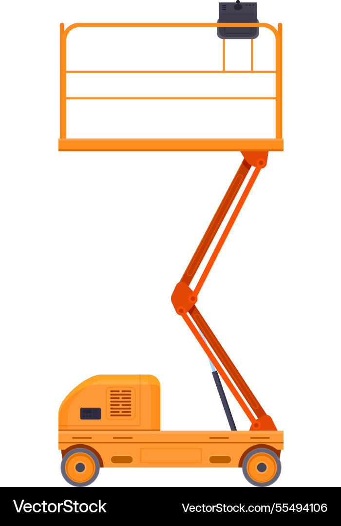 Mechanical lift for construction industry Vector Image