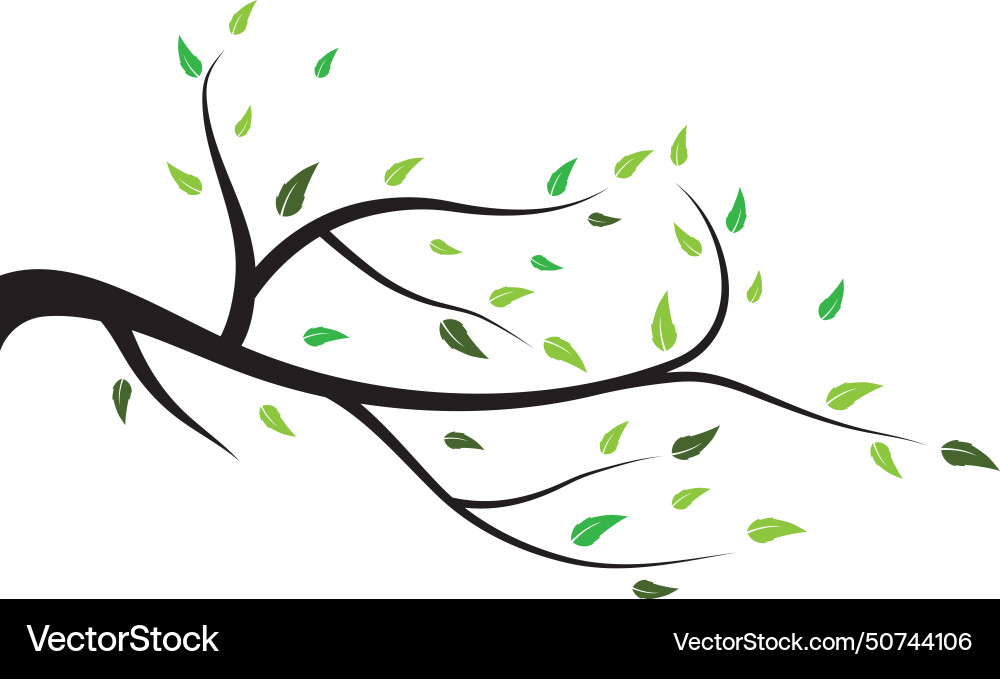 Tree branch logo Royalty Free Vector Image - VectorStock