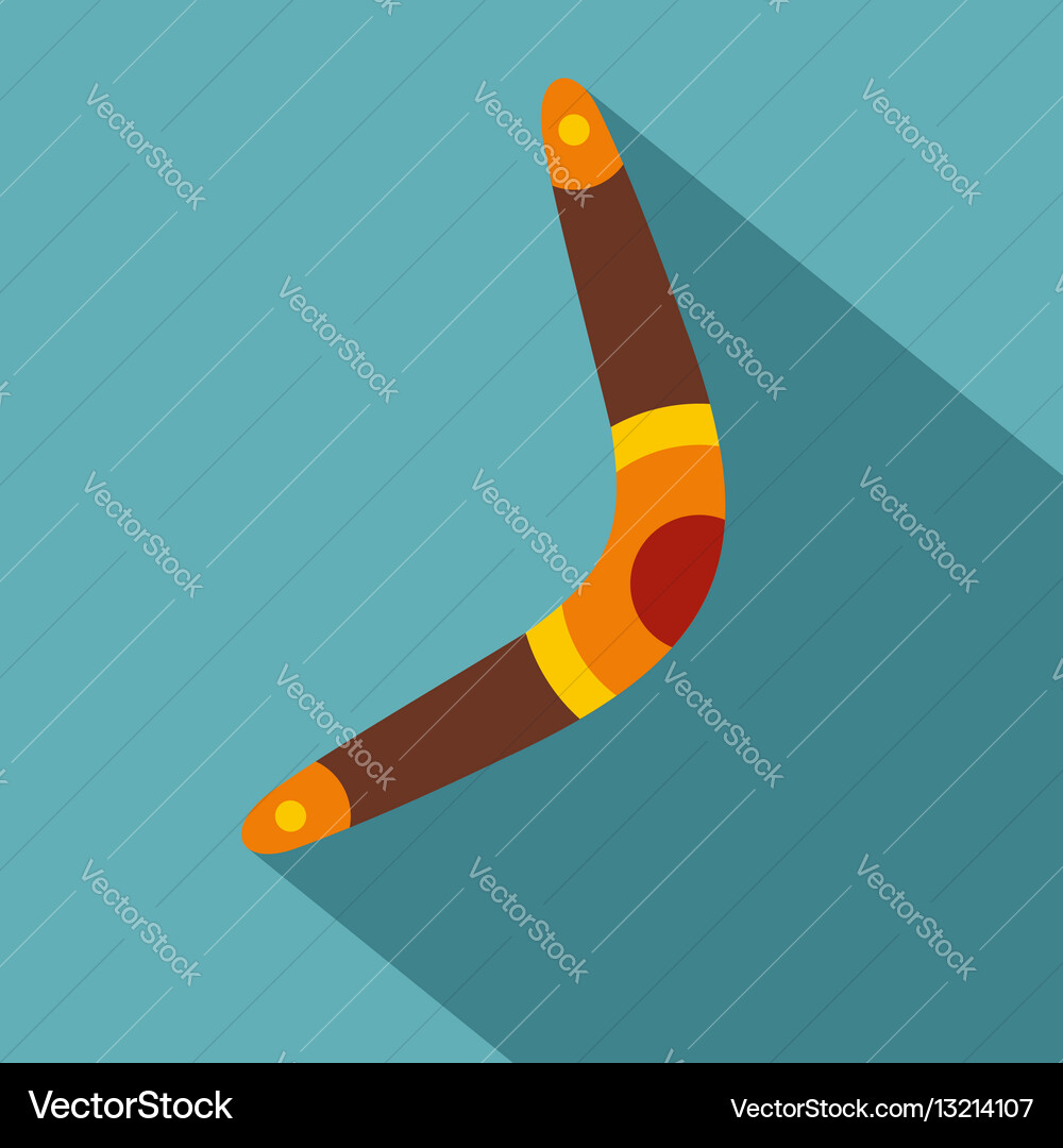 Boomerang icon flat style Royalty Free Vector Image