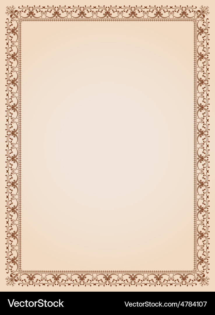 Border frame background template 4 Royalty Free Vector Image