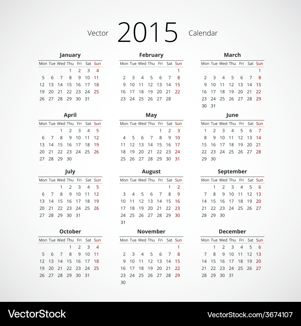 Calendar Royalty Free Vector Image - VectorStock