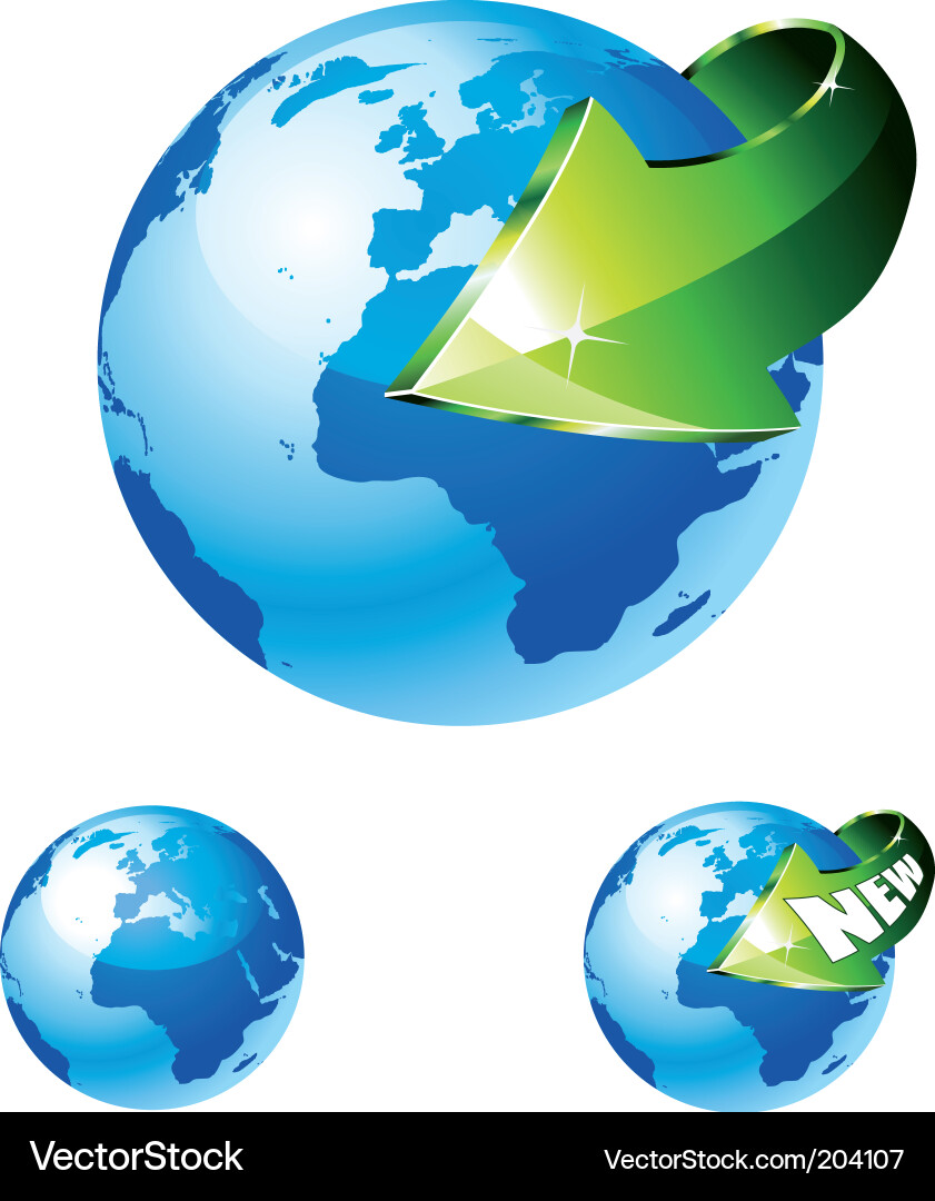 Earth globe Royalty Free Vector Image - VectorStock