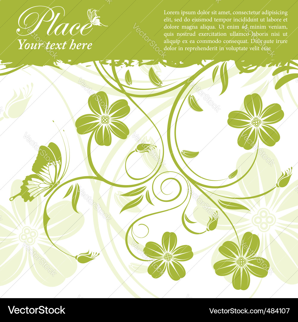 Floral frame Royalty Free Vector Image - VectorStock