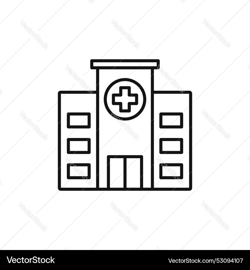 Hospital icon isolated on white background Vector Image