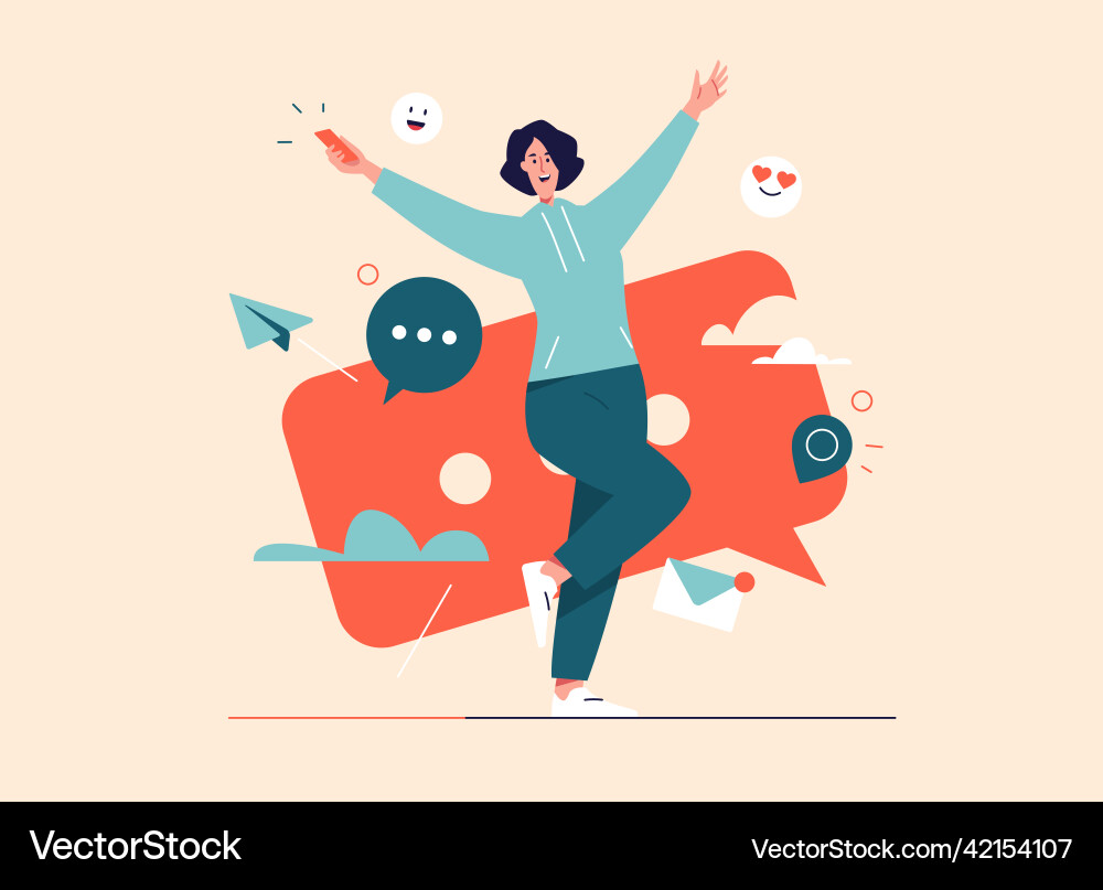 Laughing cheerful young Royalty Free Vector Image