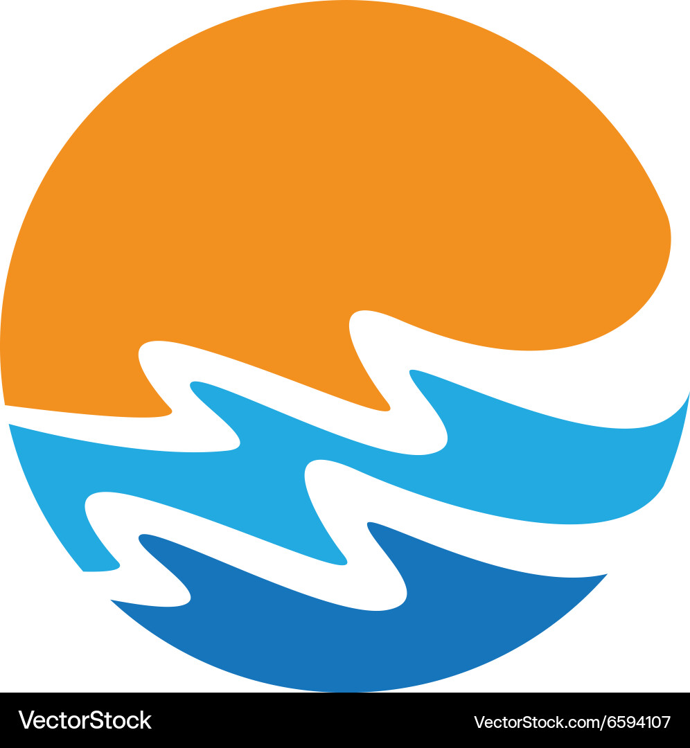 Ocean Wave Logo Royalty Free Vector Image - VectorStock