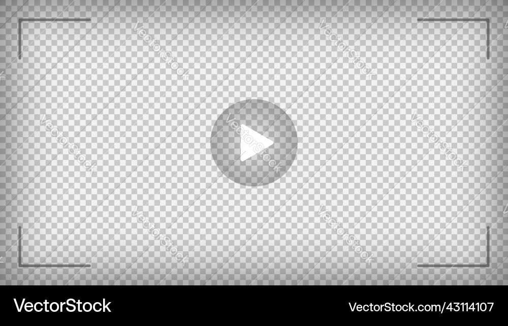 Play video sign on transparent background Vector Image