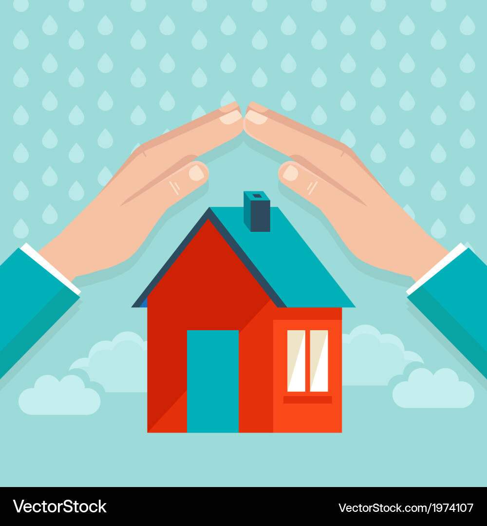 Protect house Royalty Free Vector Image - VectorStock
