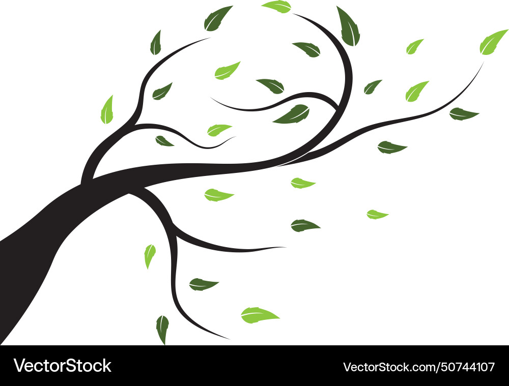 Tree branch logo Royalty Free Vector Image - VectorStock