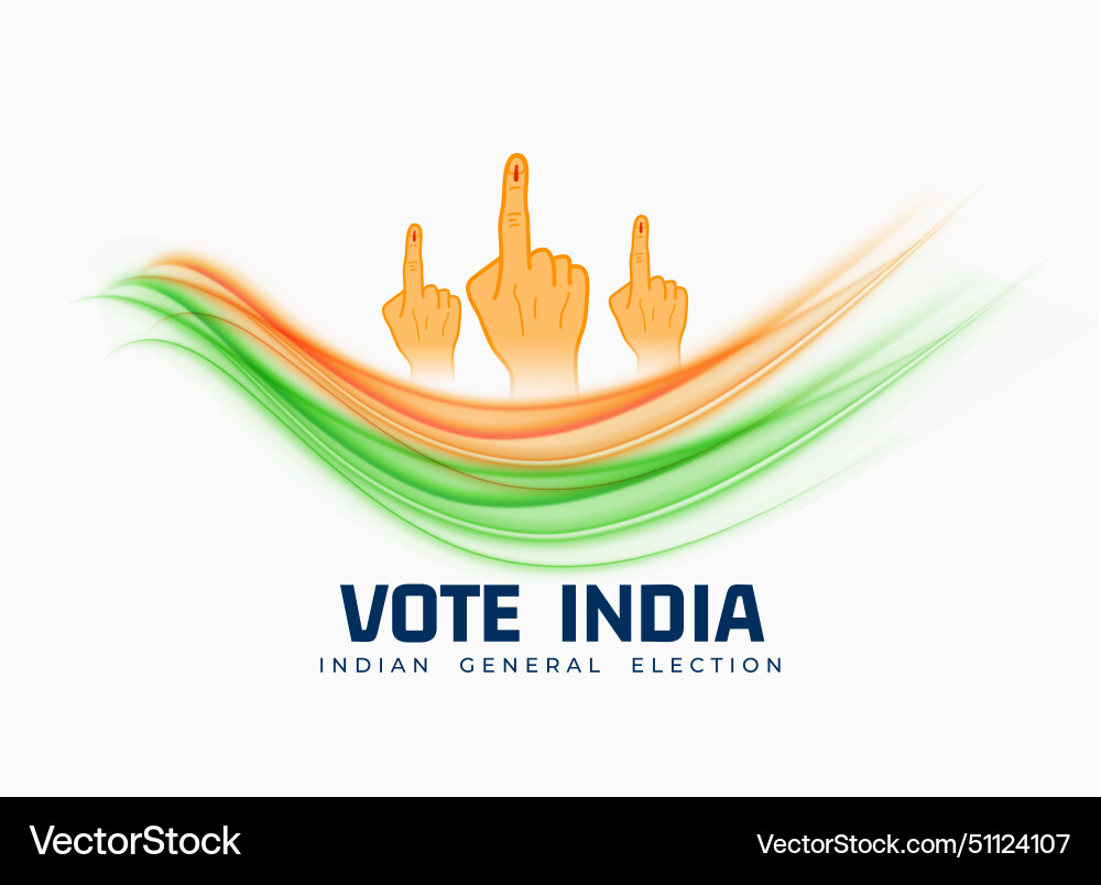 Vote for india general election background with Vector Image