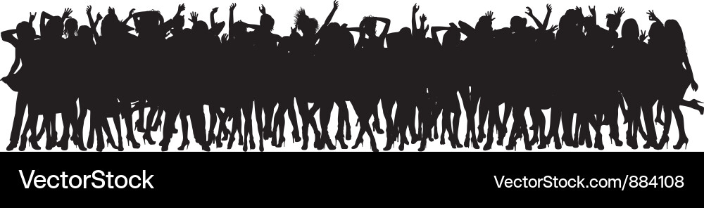 Dancing crowd Royalty Free Vector Image - VectorStock