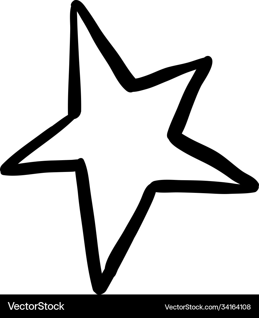 Halloween Star Doodle Royalty Free Vector Image