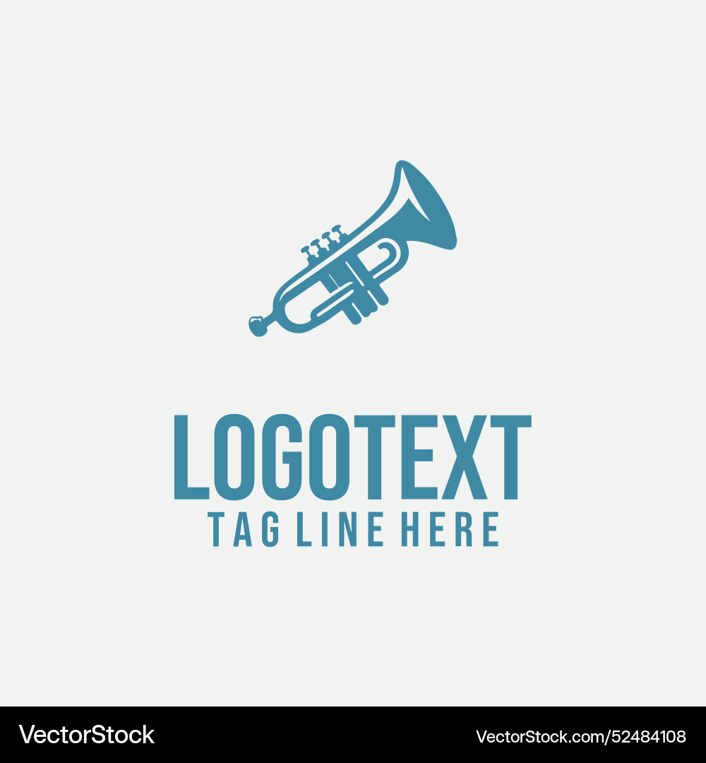 Jazz trumpet logo Royalty Free Vector Image - VectorStock