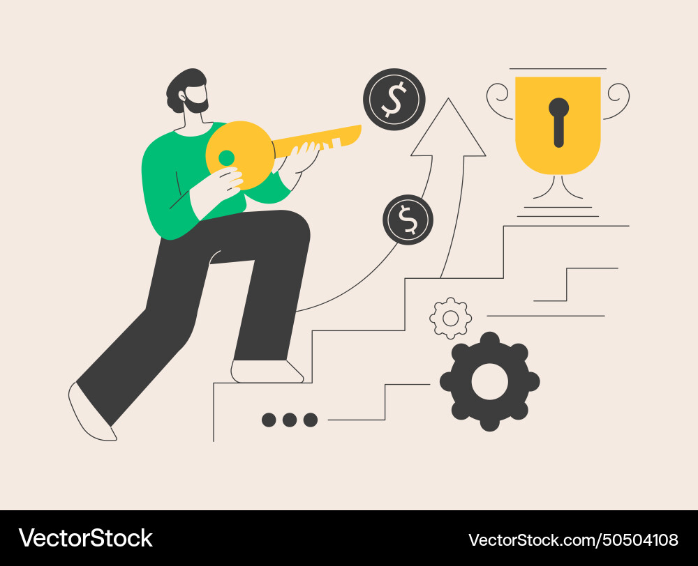 Key to success abstract concept Royalty Free Vector Image